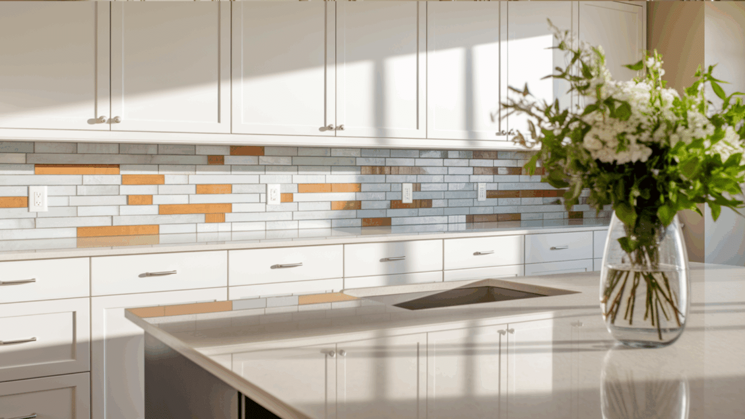 25 White Cabinet Stylish Kitchen Backsplash Ideas - Le Meridien Chambers